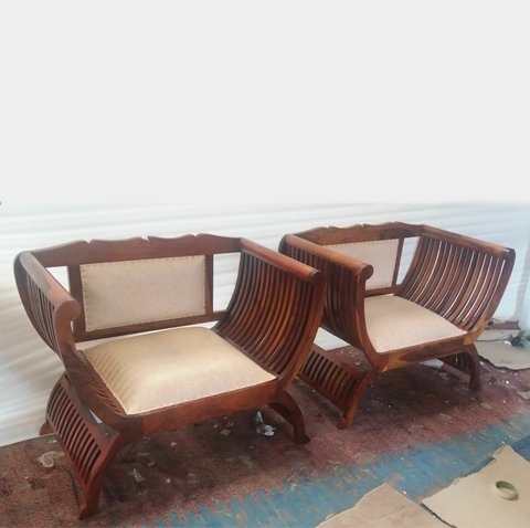 Wooden Diwan Sitting – Antique Wooden Handicraft Shop Baner